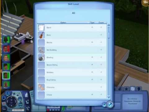 Sims 3 - Skills Cheat (Master Controller)