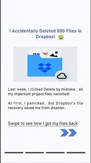 How to restore or recover deleted files or folders in Dropbox #filerecovery #shorts