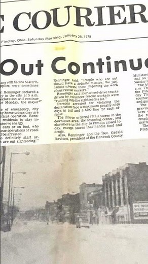 A Look Back at the Historic Blizzard of 1978. #findlayohio #blizzard #1970s #ohiohistory #ohio