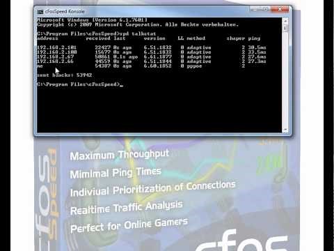 cFosSpeed 6.60 - How to use Net Talk via the cFosSpeed console