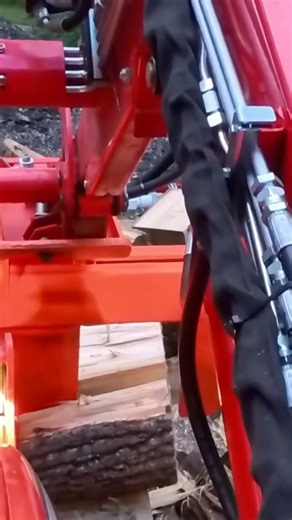 POV Running A Skid Steer Log Splitter on a Tractor! #firewood #logsplitter | Hard Working Man