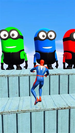 GTA 5 Epic Water Ragdolls Spiderman vs MINIONS Jumps/Fails Ep.338 #shorts