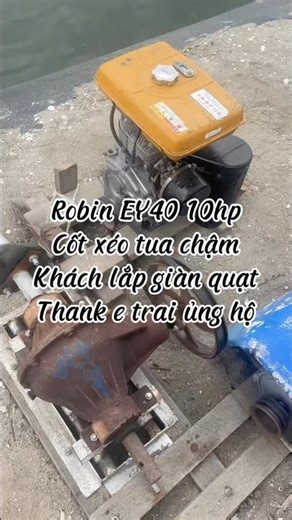 Robin EY40 10hp cốt xéo Nhật bãi. Khách lắp giàn quạt nuôi tôm Lh 0977324479 #xuhuongyoutubeshort