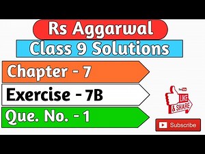 Rs Aggarwal Class 9 | Exercise 7b Question number 1 | Chapter 7 Lines and Angles | Md Sir Class 9