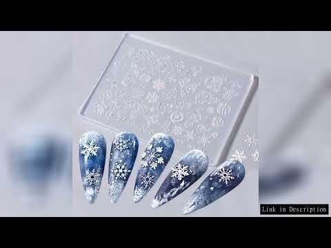 3D Silicone Nail Carving Mold Snowflakes Winter Mould Stamping Design Gel Stencils DIY Manicure Acce