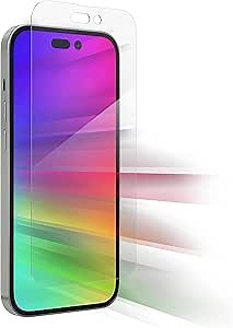 ZAGG Glass+ Screen Protector for iPhone 14 Pro - 3X Shatter Protection, High Scratch Resistance, Oil-Resistant, Reinforced Edges, InvisibleShield, Easy Install
