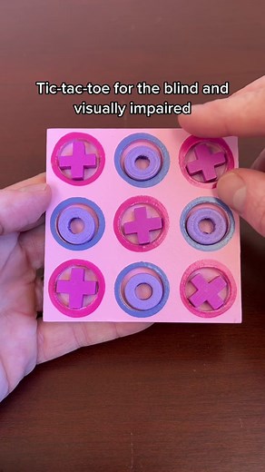 Accessible Tic-tac-toe #instructorfortheblind #games #blind #tactile #accessible #fun