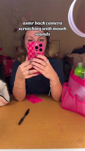 ASMR Back Camera Scratching with Mouth Sounds