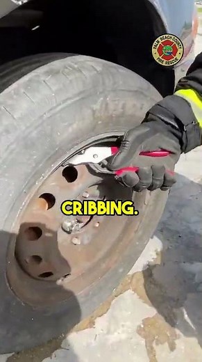 Using step chocks aids in stabilization. #firefighters #firefighting #firefighter #firedepartment