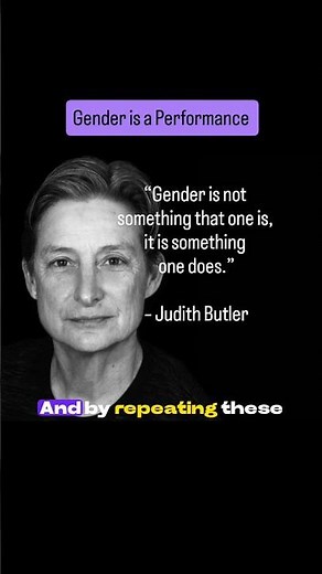 Judith Butler’s theory of Gender Performativity.#JudithButler#GenderPerformativity#Feminism