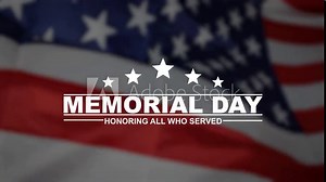 Happy Memorial Day USA Flag Background. Memorial day animation. Remember and Honor banner for memorial day celebration. Motion graphic design. 4k video animation. Animation text happy memorial day.