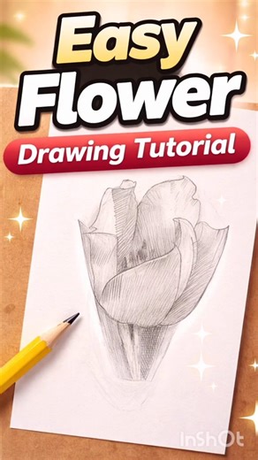 Anyone Can Draw This Flower 😍 | Simple Pencil Sketch Tutorial