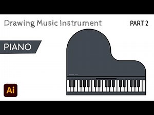 Draw Grand Piano with Adobe Illustrator