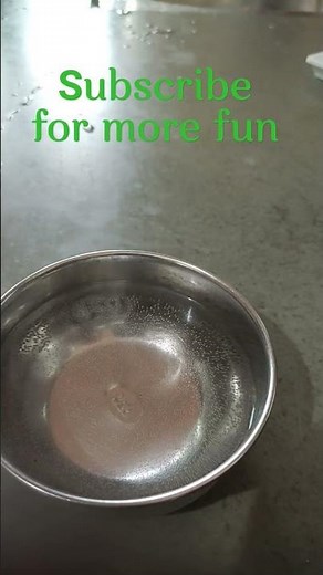 Reaction of iron with water to form iron ||| oxide and hydrogen gas evolved #science