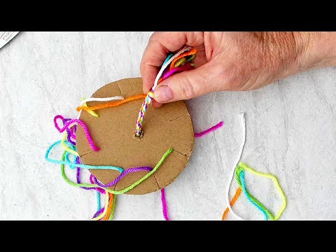 Easy Round Friendship Bracelet Pattern with a Cardboard Loom | Welcome to Nana's