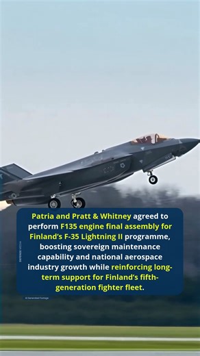 Patria and Pratt & Whitney Team on F135 Engine Assembly for Finland’s F-35s | Defense Media