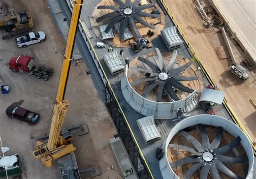 Colossal GPU-style fans installed at Tesla's new Texas data center
