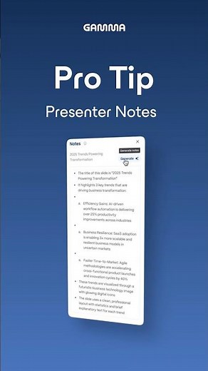 Pro Tip: Generate Presenter Notes with AI