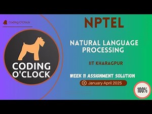 NPTEL Natural Language Processing Week 11 Quiz Assignment January - April 2025 IIT Kharagpur