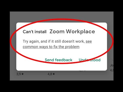 Can't install Zoom Workplace Google Play store Download Problem solve