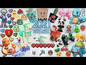 All the Perler Bead Crafts I Made in 2021| My Collection!