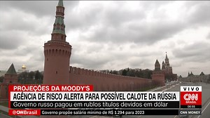 25K views · 366 reactions | Segundo projeções da agência de risco Moody's, a Rússia pode dar um calote na dívida externa caso os pagamentos de títulos em dólar não sejam regularizados até o começo de maio; pagamento foi efetuado na moeda local #CNNMoney | CNNBrasil | Facebook