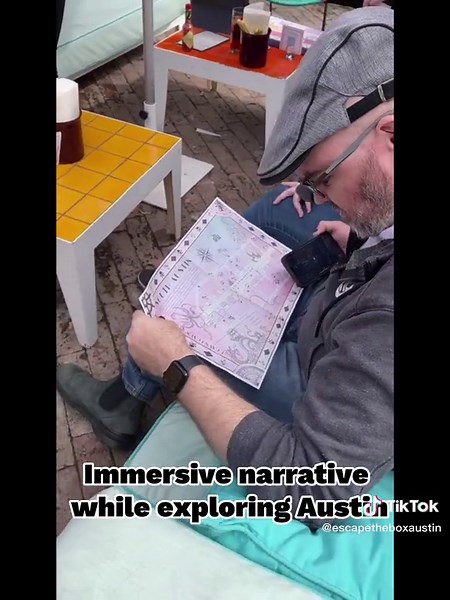 Escape the Box is an time travel-themed outdoor escape game with an engaging, immersive narrative that you play while exploring the coolest Austin neighborhoods #soco #southcongress #austintx #downtownaustin #atxlife #exploreaustin #thingstodo #escapethebox #escaperoom #timetravel #futuristic #joinus #funforall #smallbusiness #fyp
