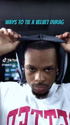 3 Easy Ways to Tie Your Velvet Durag. Save this and try a new method. The last one actually works. I’m personally not a fan of number 2 (letting the cape hang) but to each their own. #durag #velvetdurag #houstonbarber #tutorial #360waves #braids #selftaught
