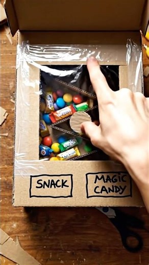DIY Cardboard Vending Machine... with a MAGICAL twist! ✨🤯#craft