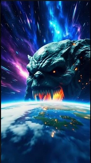 Massive Angry Galaxy Worm Eating Earth