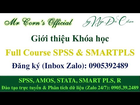 GIỚI THIỆU KHÓA HỌC FULL COURSE SPSS & SMARTPLS | ĐĂNG KÝ (ZALO): 0905392489 | NGÔ ĐỨC CHIẾN