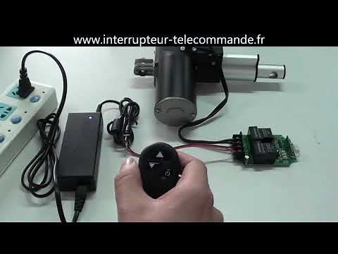 Vérin électrique télécommandé sans fil longue distance à travers interrupteur 12V/24V