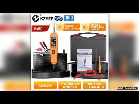 KZYEE KM50 1224V Car Power Circuit Probe Kit Battery Tester ACDC VoltageResistanceDiodeFrequency Fu