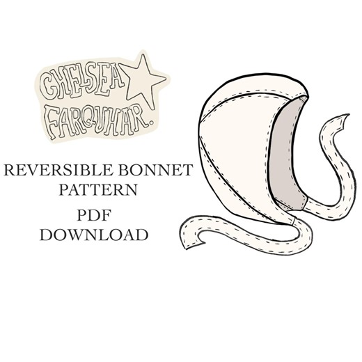 REVERSIBLE BONNET Sewing Pattern Pdf With VIDEO Beginner Friendly - Etsy
