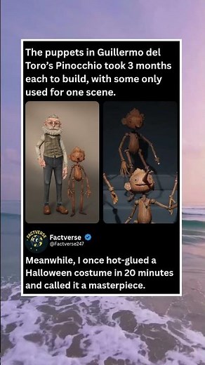 The puppets in Guillermo del Toro’s Pinocchio took 3 months each to build, with some only used