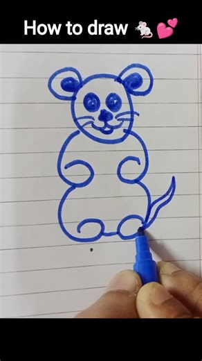 How to draw Rat 🐁💕💯💫 #trending #shorts #art #viralvideo #youtubeshorts #drawing