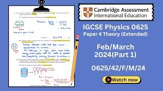 Igcse Physics 0625 Feb March 2024 Paper 42 0625 42 F M 24 Q1 Q5 Past Paper Solved Mathiphy Mp3 & Mp4 Download - clip.africa.com