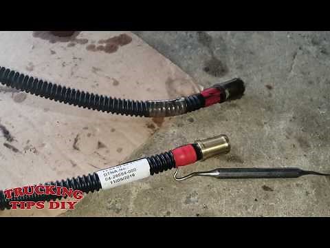 How to remove and replace Freightliner Cascadia DEF coolant hose / DEF LINE -SUPPLY OVER RAIL