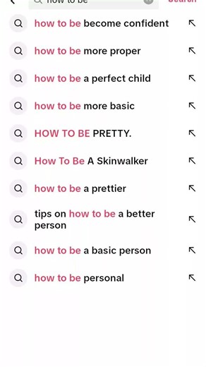 how to be...