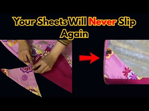 Fitted Sheet Sewing Tutorial (No Elastic) : Your Sheets Will Never Slip Again