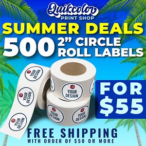 2" Custom Sticker Roll | 500 Vinyl Labels | Product Label Roll | Business Marketing | Circle Stickers | Event Labels | Weatherproof Labels - Etsy