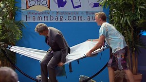 Dylan Colman & Tom Smith are pitching their 'The Hammbag' idea - An all-in-one hammock, backpack, and towel. The asking price is $45,000 in exchange for a 15% equity stake. But will 50 preorders in 6 weeks thrill the Sharks enough to invest?🎒🦈 | Shark Tank Global