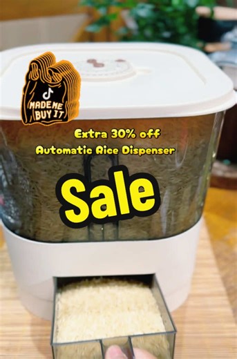 Automatic Rice Dispenser Large Capacity Rice Storage Container with Measuring Cup, Food Storage Containers, Airtight Food Storage, Moisture-proof Sealed Storage Container for Rice, Grain, Flour, #TikTokMadeMeBuylt #endofyeardeals #ricedispencer #sale