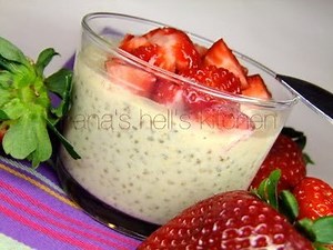 Receta de pudding de quinoa y fresas