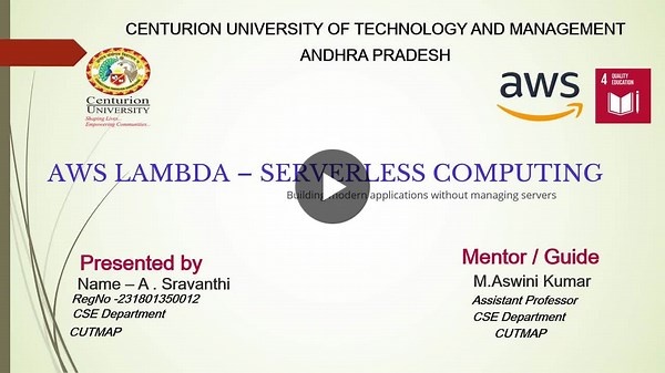 Exploring AWS Lambda: Serverless Computing Fundamentals | Sravanthi Avala posted on the topic | LinkedIn