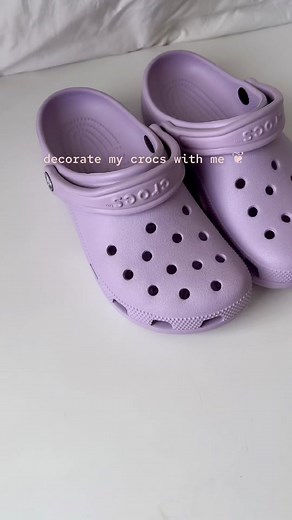 Lavender Crocs Jibbitz Decorating Ideas