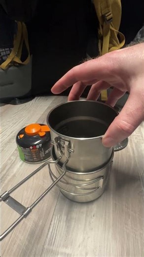 Cool, compact backpacking cooking setup - Stanley 32oz