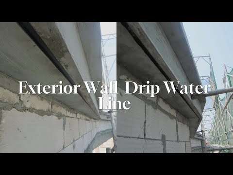 How to install PVC drip edge for exterior. External wall dripping installation