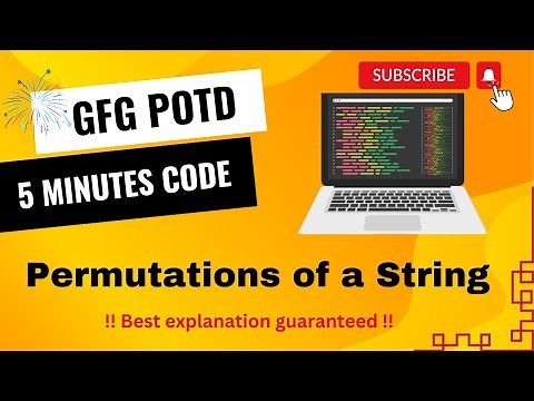 Permutations of a String | GFG POTD | 5 Minutes Code | GeeksForGeeks | DSA