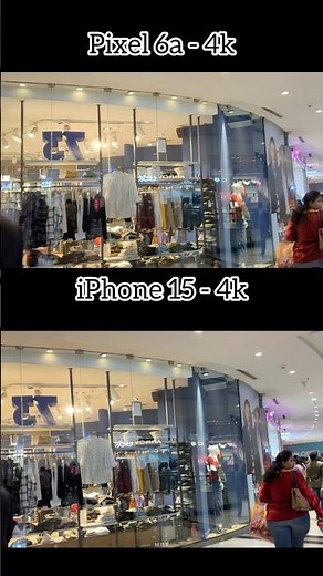 iPhone 15 vs Pixel 6a camera test || 4k 60fps 🤯 #ytshorts #shorts #iphone15 #pixel6a